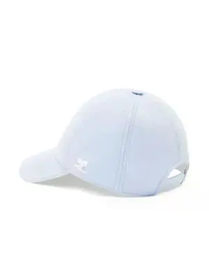 COURREGES Pastel Stretch-cotton Baseball Cap With Logo Patch