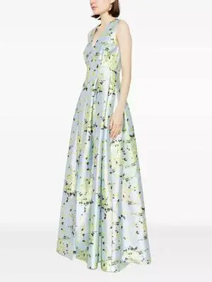 Sachin & Babi Brooke Floral-print Gown - Blue