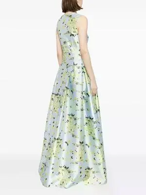 Sachin & Babi Brooke Floral-print Gown - Blue