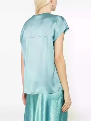 Vince Silk Cap-sleeve Blouse