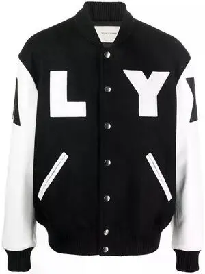 1017 Alyx 9sm Logo-print Varsity Jacket - Black