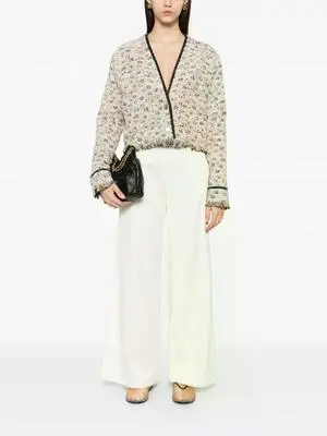 FORTE_FORTE Twill Straight-leg Trousers