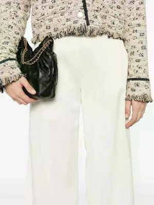 FORTE_FORTE Twill Straight-leg Trousers