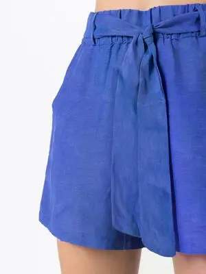 AMIR SLAMA Belted Elasticated Short Shorts