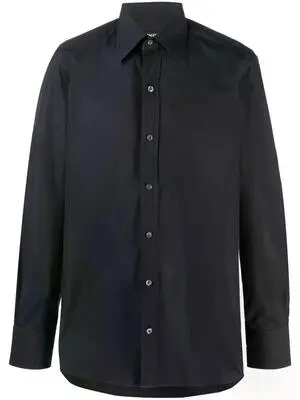 TOM FORD Long-sleeve Pointed-collar Shirt - Blue
