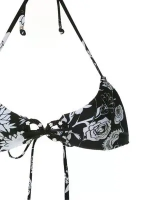 AMIR SLAMA Contrasting Print Bikini Set