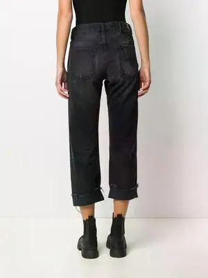 R13 Cropped Slim Fit Jeans