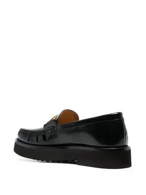 TOD'S Logo-plaque Leather Loafers