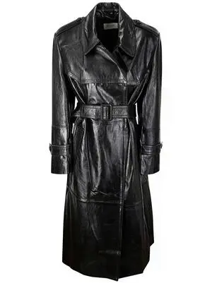 Sportmax Leather Trench Coat