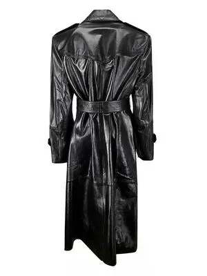 Sportmax Leather Trench Coat