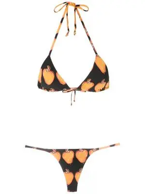 AMIR SLAMA Pear-print Bikini Set