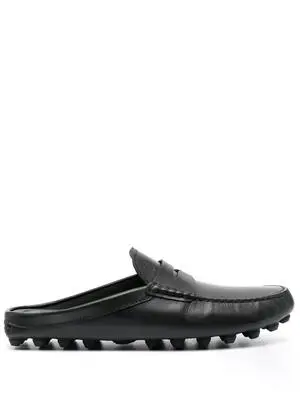 TOD'S Gommino Bubble Leather Mules - Black