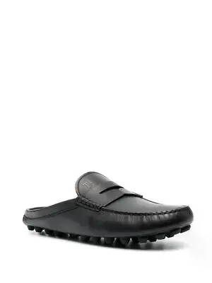 TOD'S Gommino Bubble Leather Mules - Black