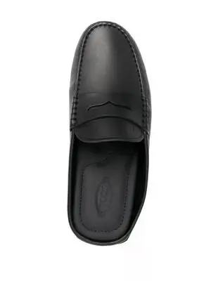 TOD'S Gommino Bubble Leather Mules - Black