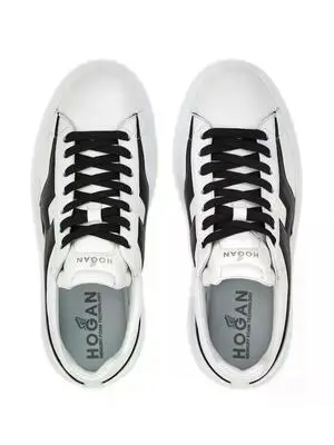 Hogan H-stripes Leather Sneakers - Neutrals