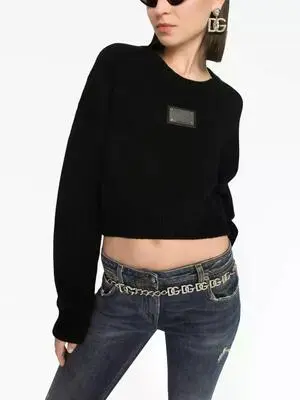Dolce & Gabbana Logo-plaque Cropped Jumper