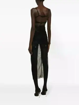 Dolce & Gabbana Bustier-style Sheer Midi Dress