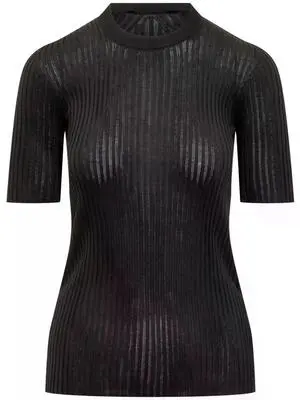 JIL SANDER Ribbed T-shirt - Black