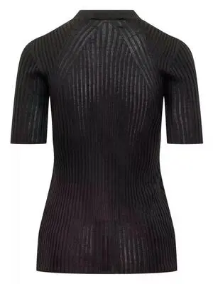 JIL SANDER Ribbed T-shirt - Black
