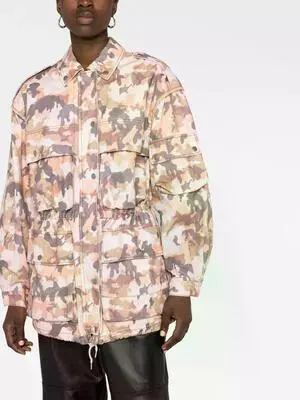 Isabel Marant Étoile Elize Camouflage-print Cotton Jacket - Neutrals