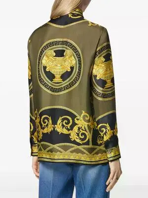 Versace La Coupe Des Dieux Silk Shirt - Yellow