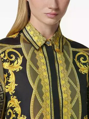 Versace La Coupe Des Dieux Silk Shirt - Yellow