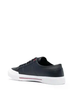 Tommy Hilfiger Logo-embroidered Low-top Leather Sneakers