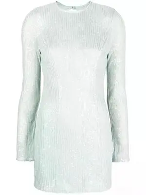 ROTATE BY BIRGER CHRISTENSEN Sequin-embellished Open-back Minidress