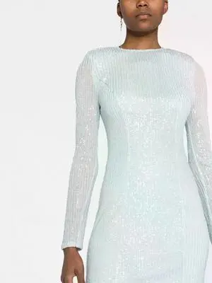 ROTATE BY BIRGER CHRISTENSEN Sequin-embellished Open-back Minidress