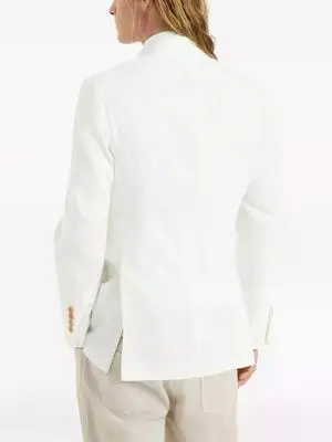 Brunello Cucinelli Double-breasted Linen Blazer