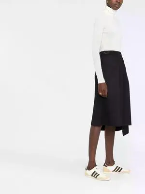 JIL SANDER Fine Knit Roll Neck Top - White