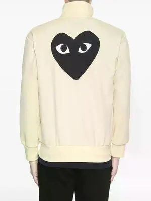 Play Comme Des Garcon Big Heart Zip-up Sweatshirt