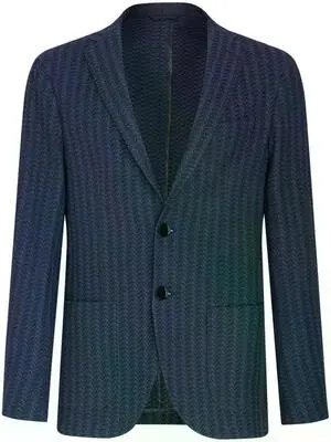 Etro Striped Cotton Blazer - Blue