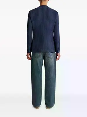 Etro Striped Cotton Blazer - Blue