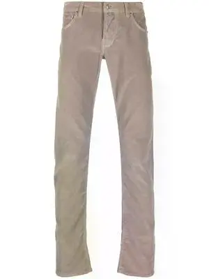 JACOB COHЁN Corduroy Slim-fit Trousers - Brown