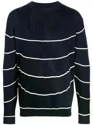 Giorgio Armani Striped Ribbed-knit Jumper