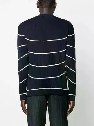 Giorgio Armani Striped Ribbed-knit Jumper