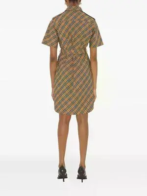 Burberry Checked Cotton Shirt Dress