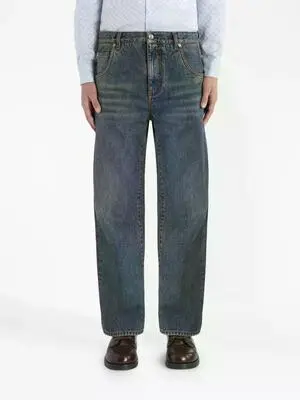 Etro Wide-leg Cropped Cotton Jeans