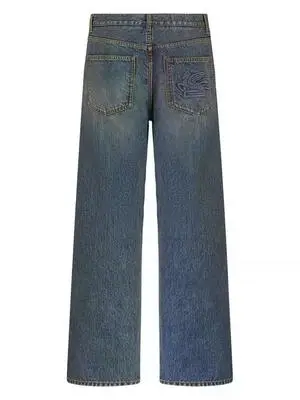 Etro Wide-leg Cropped Cotton Jeans