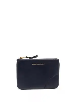 Comme Des Garçons Zipped Leather Coin Wallet - Blue