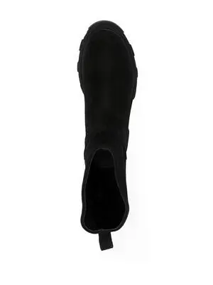 GIABORGHINI Lug-sole Suede Ankle Boots - Black