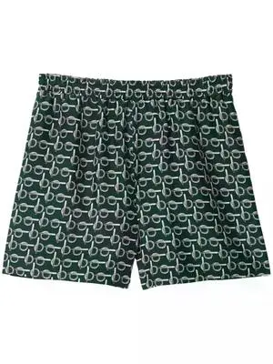 Burberry B-print Silk Pants - Green