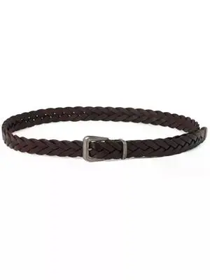 Brunello Cucinelli Braided Leather Belt - Brown
