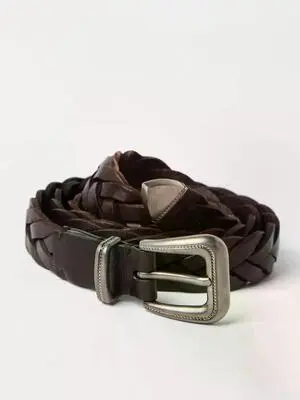 Brunello Cucinelli Braided Leather Belt - Brown