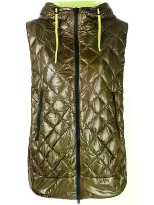 Herno Zip-up Hooded Quilted Gilet