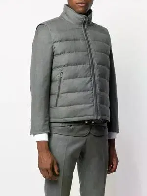 Thom Browne Super 120s Down-filled Ski Vest - Grey