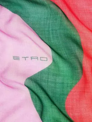 Etro Wave-print Cashmere Scarf