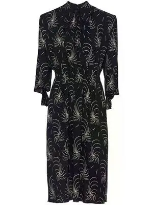 Prada Graphic-print Crepe Shirt Dress