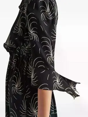 Prada Graphic-print Crepe Shirt Dress
